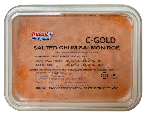 C-Gold Chum Alaskan Salmon Red Caviar, Trident Seafood, Kosher-Halal ...
