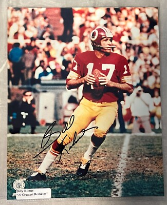 Billy Kilmer Signed 8x10 Color Photo Washington Redskins | eBay