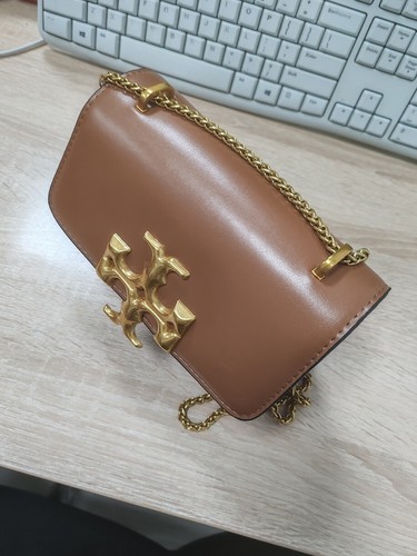 NEW Tory Burch Mini Square Leather Wallet Hand Bag , Brown !! | eBay