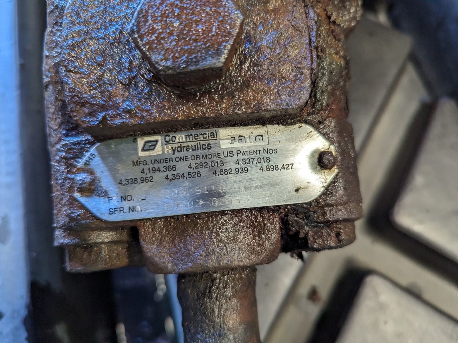 Muncie power take off PTO hydraulic pump spool valve dump International ...