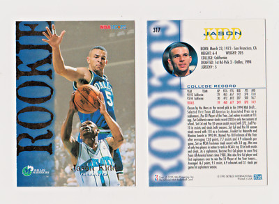 1995 Skybox Basketball Jason Kidd #317 Rookie Year Nm/Mt Free Shipping ...