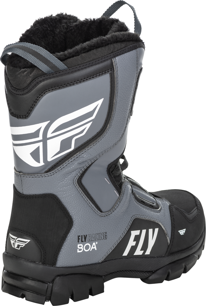 FLY RACING MARKER BOA SNOW BOOT - BLACK/GREY - SNOWMOBILE/OFFROAD ...