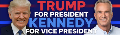 Donald Trump Robert F. Kennedy Jr Bumper Sticker Decal President/VP ...