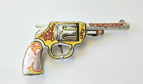 Wyandotte Tin Litho Toy Clicker Gun Revolver Vintage 1950's "It Works ...