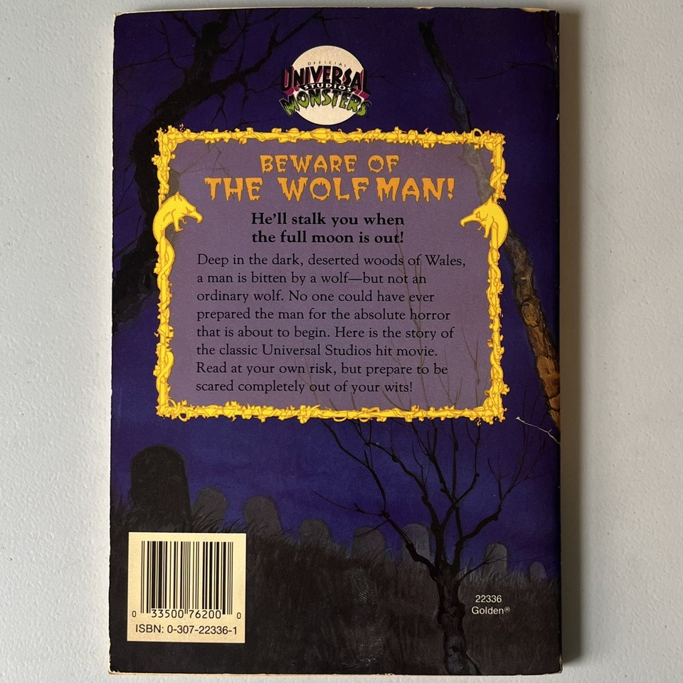Universal Monsters The Wolf Man Novelization 1992 with Pull Out Poster ...