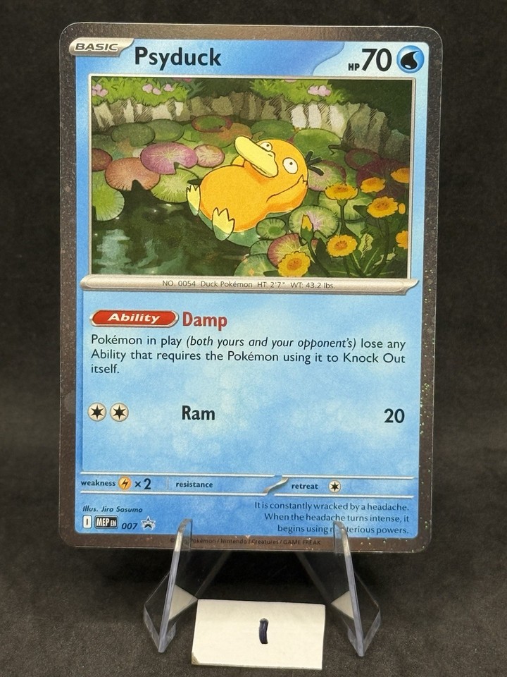 Pokémon Mega Evolution Psyduck Black Star Promo MEP 007 Cosmos Holo Lot ...