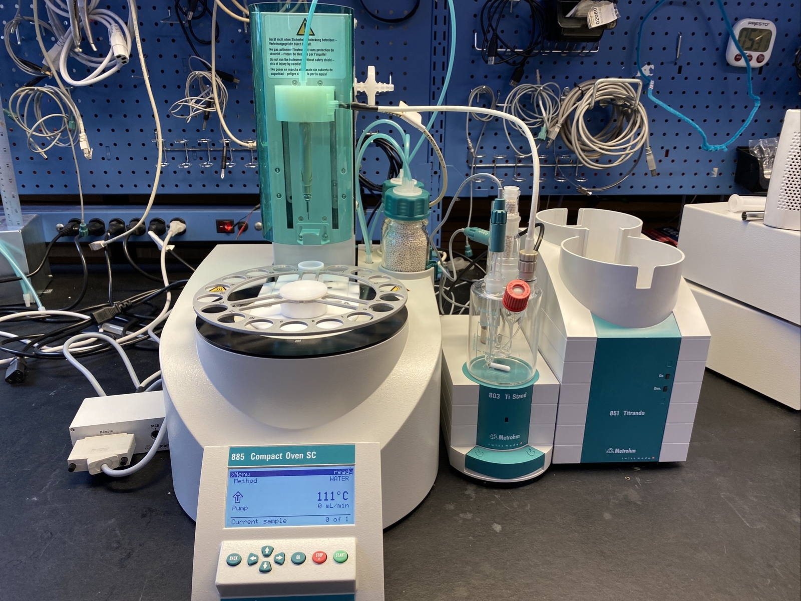 Metrohm 885 Compact Oven SC 851 Titrando 803 Stand Complete Cell | eBay