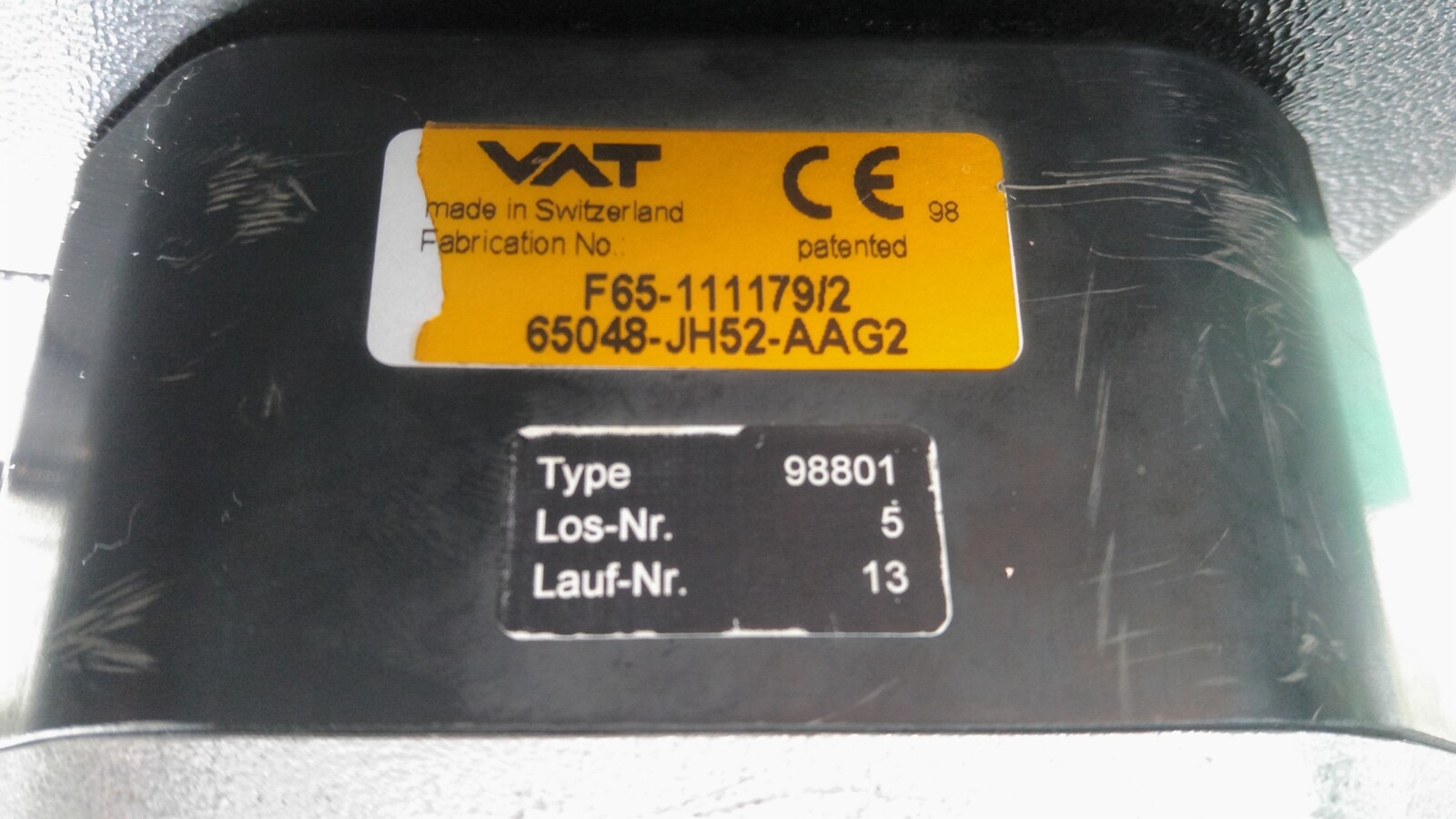 [Used] VAT / 65048-JH52-AAG2 F65-111179/2 // Pendulum Valve | eBay