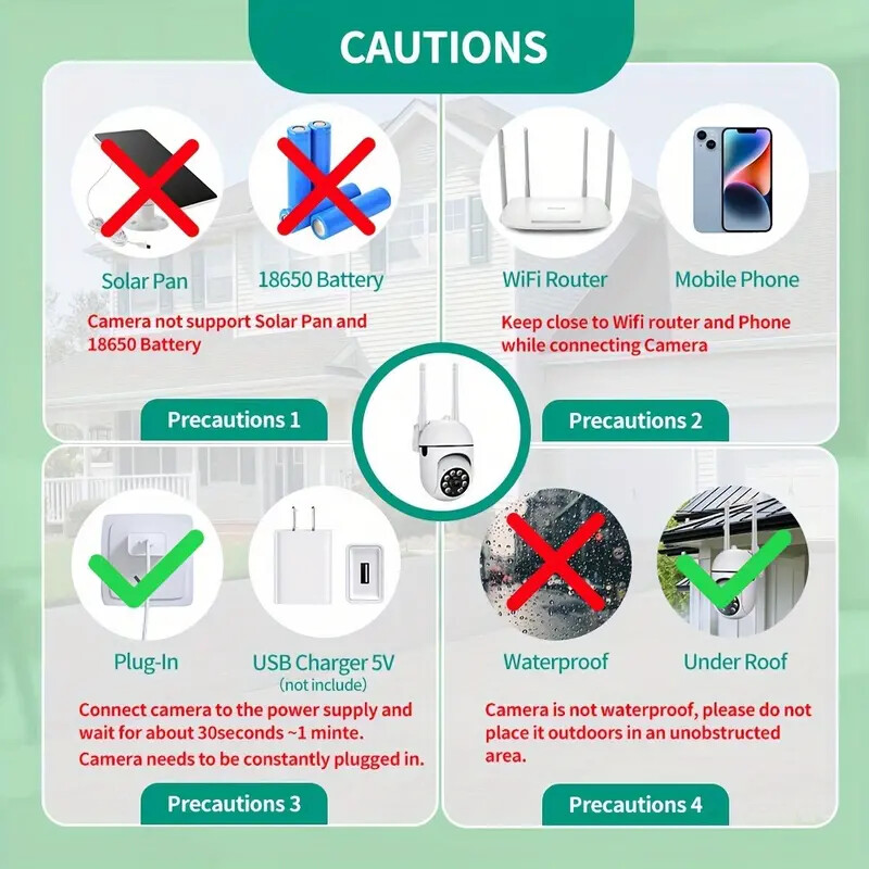 Wireless Wi-Fi Security Camera Model: XY-3820 - 1080P Color Display ...