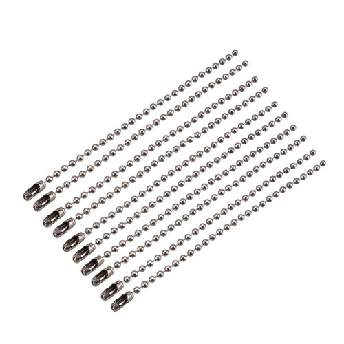 10Pcs Metal Bead Clasp Ball Connector Chain Keychain 2.4mm Dia 10cm ...