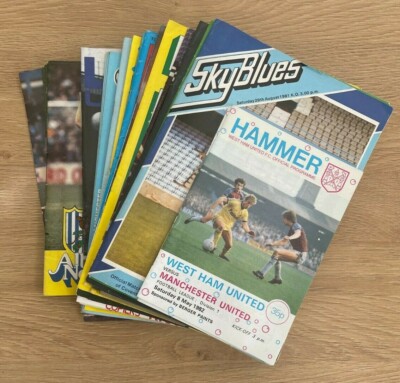 Man Utd Away Programmes Season 1981/82 (set of 22), SOCCER MATCH | eBay