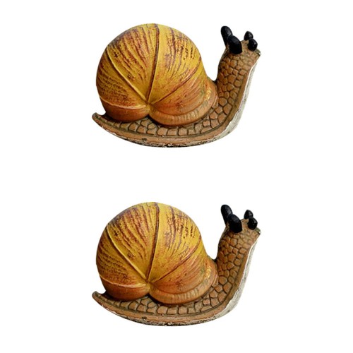 2 Pcs Escargot Sculpture Micro Paysage Miniature Résine Escargot ...
