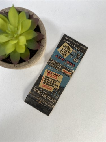 Vintage Matchbook Cover - Cardinell Ink-Out Montclair, New Jersey | eBay
