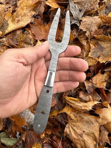 Custom Made Damascus Steel Fork Collectible Blank Fork | eBay