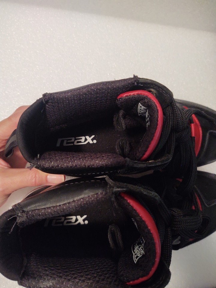 Men's REAX Fulton Waterproof Motorcycle Riding Shoes Black Red Size 10 ...