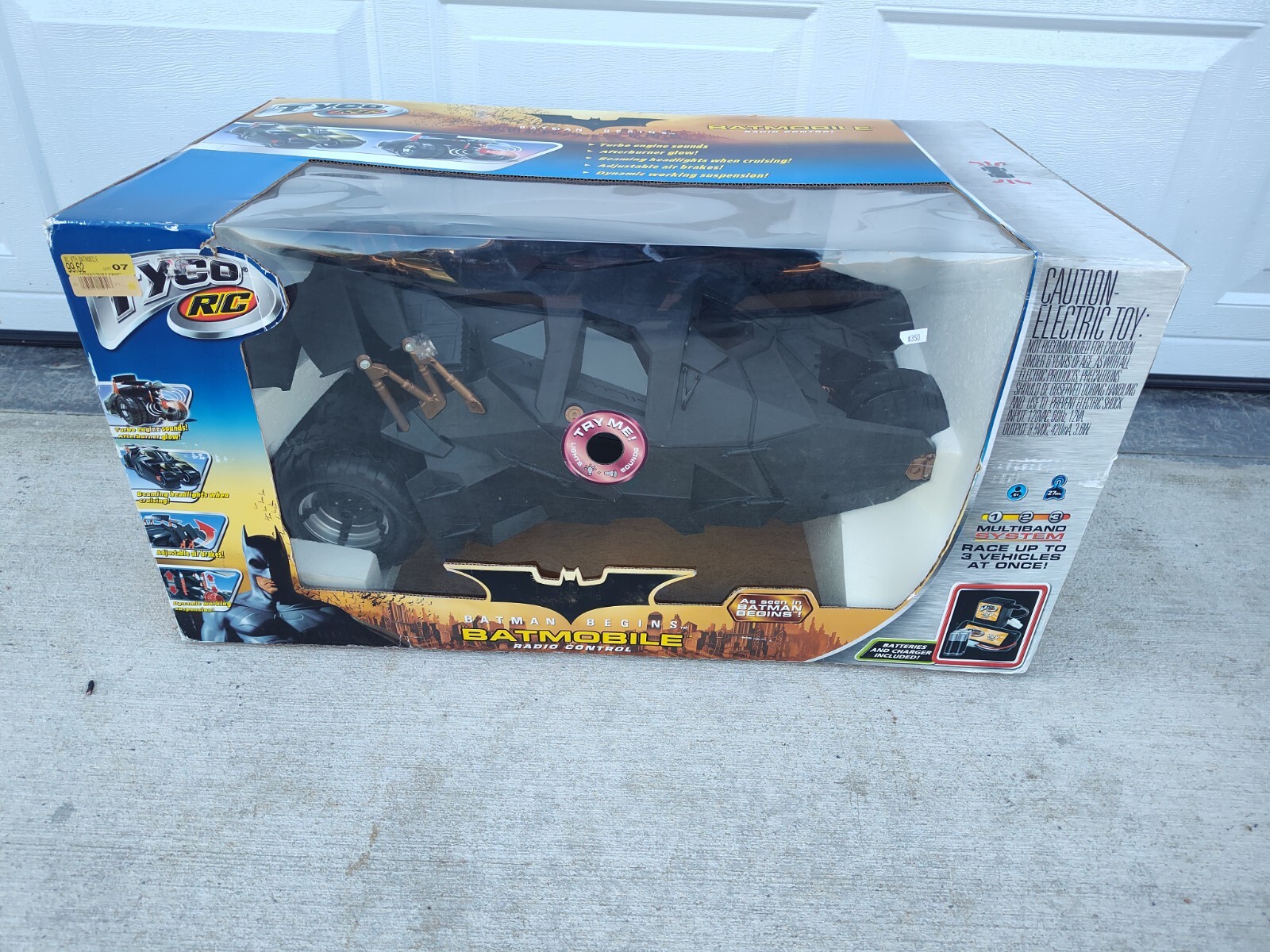 HUGE BIG Tyco 1:6 Radio Control R/C BATMAN BEGINS BATMOBILE TUMBLER ...