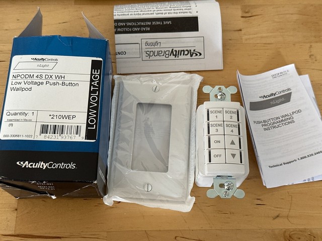 nLight Sensor Switch nPODM 4s DX WH Push-button Scene WallPod for sale ...