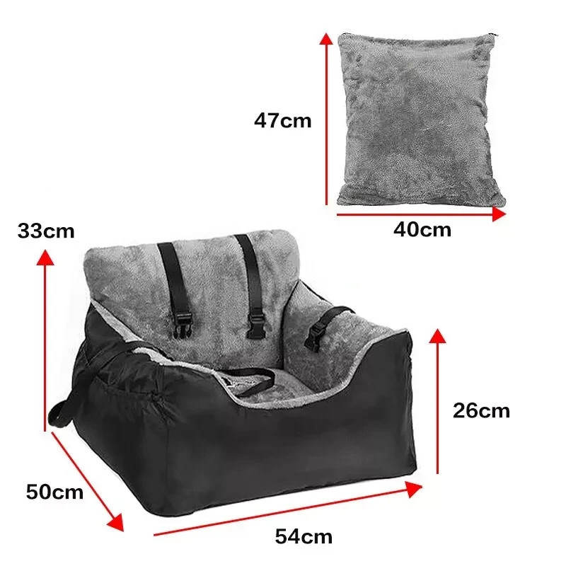Pet Car Seat Plush Cosy Car Booster Seat with Safety Leash for Small ...