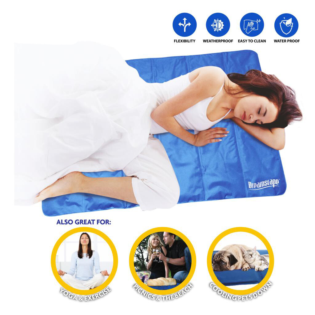 Large Gel Cooling Pad Bed Mattress Cool Mat Cushion Sleep Aid Yoga Pet ...