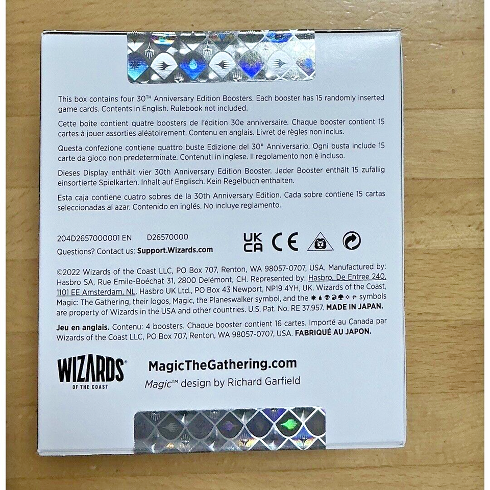 MTG Magic The Gathering 30th Anniversary Edition Box Factory Sealed ...