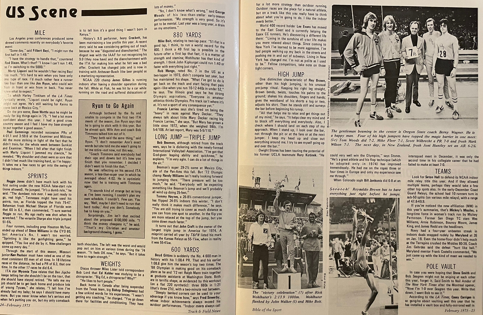 1975 Track and Field News February Gerry Lindgren & Is black faster ...