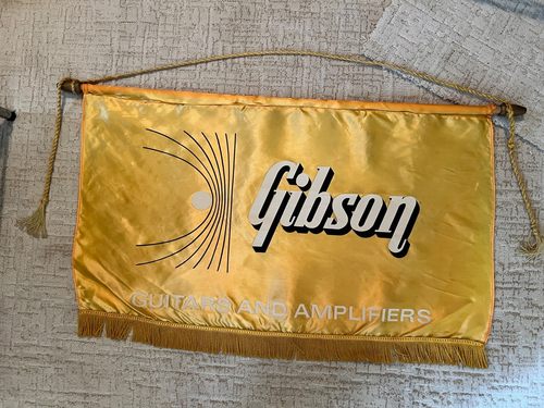 Vintage Gibson Guitar Dealer Banner | eBay