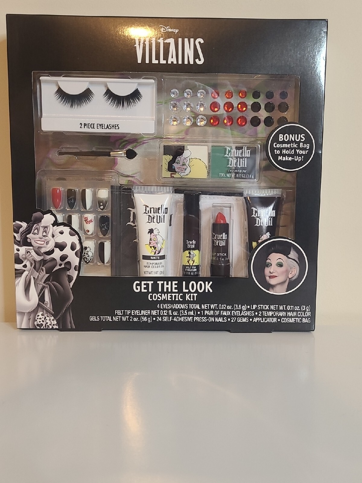 Disney Villains CRUELLA DEVIL Get the Look Cosmetic Kit Make Up Set for ...