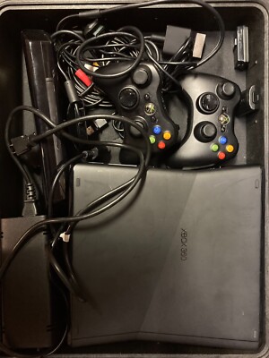 Microsoft Xbox 360 S Gaming Console and Kinect - Black with 2 remotes ...