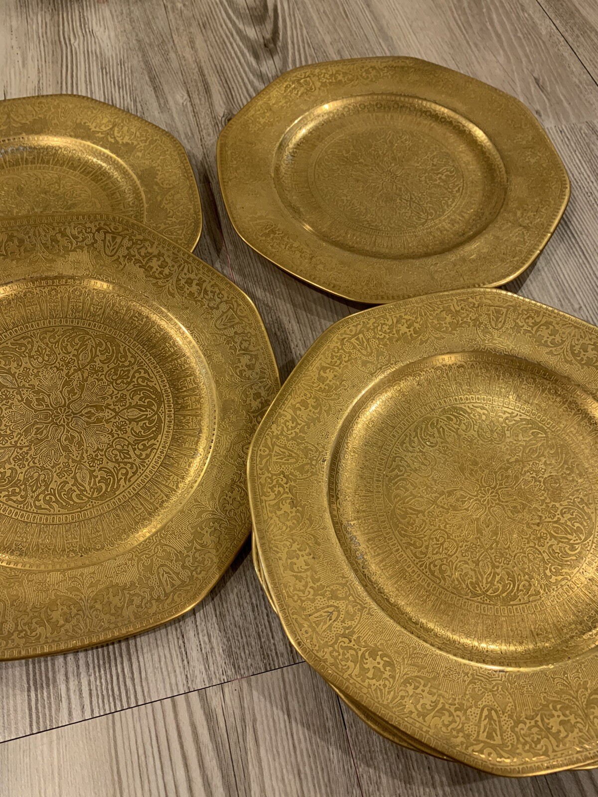 Ovington Bros. &sons VTG gilded gold Plates VTG | eBay