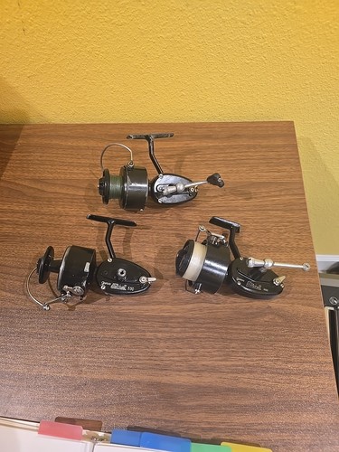 Lot of 3 Vintage Garcia Mitchell 330 Auto Bail Spinning Reels / read ...