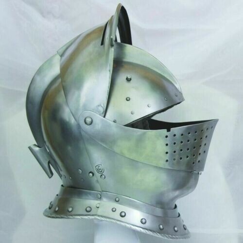 Medieval Jousting Helmet Closed Helmet Battle Ready Visor Steel Armor ...