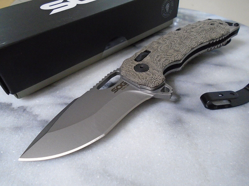 SOG Kiku XR Ball Bearing Pivot Pocket Knife Cryo CTS-XHP 12-27-01-57 ...