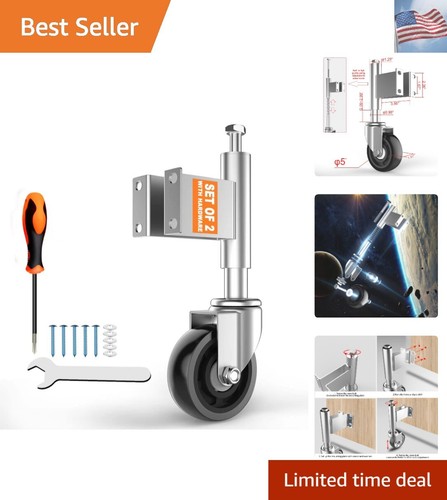 Spring Loaded Gate Casters 5” Heavy Duty Gate Caster Wheels with ...