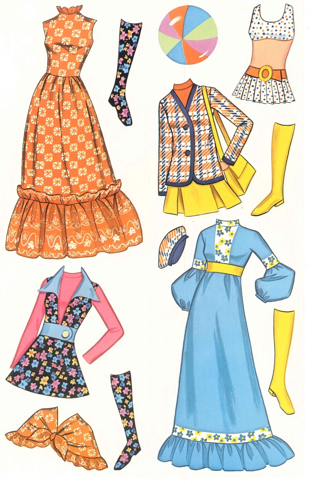 VINTAGE 1972 P.J. PJ MAGIC PAPER DOLL LASER REPRODUCTION~Orig SZE UNCuT ...