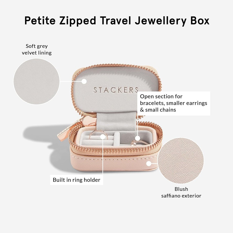 Stackers Blush Pink Petite Travel Jewellery Box | eBay UK