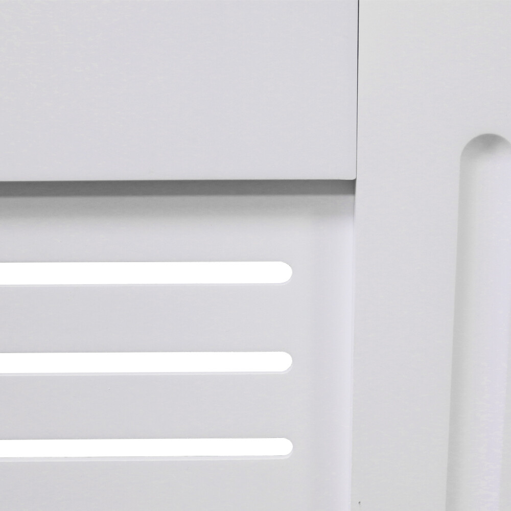 Radiator Cover White Horizontal Vertical Slats E1 MDF Grill Cabinet ...