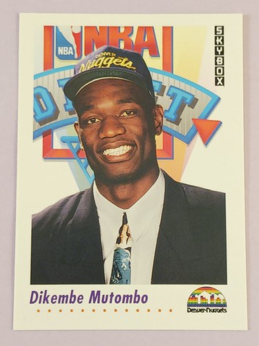 1991-92 SkyBox Dikembe Mutombo Rookie Card #516 - Denver Nuggets | eBay