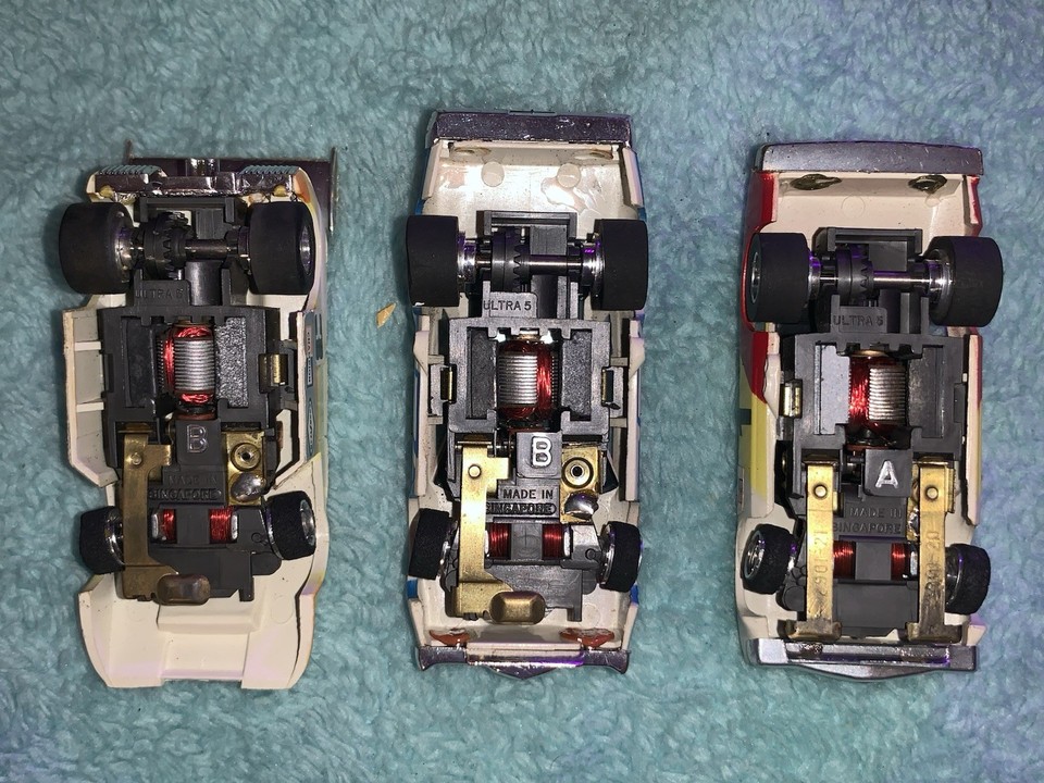 VTG. 1977 AURORA/AFX ULTRA 5. 3 cars #1, #2 MERCURY STOCKER, and #3 ...