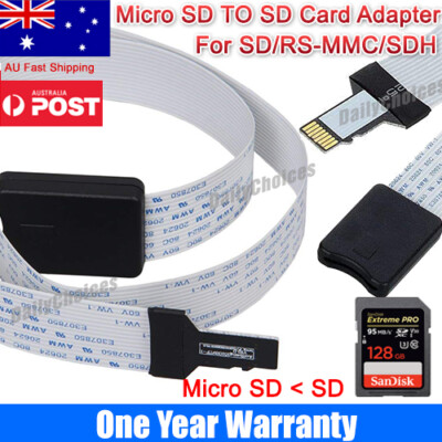 Micro SD TO SD Card Extension Cable Adapter Extender Converter for SD ...