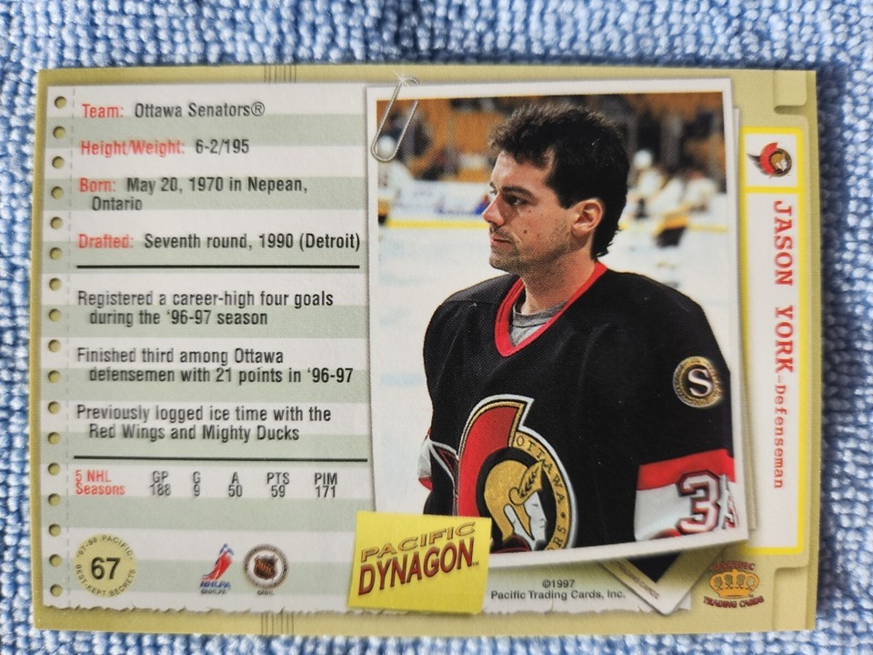 1997-98 Pacific Dynagon Best-Kept Secrets Jason York #67 | eBay