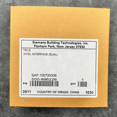 Siemens TRI-D Dual Input Module 500-896226 -- New in Package | eBay