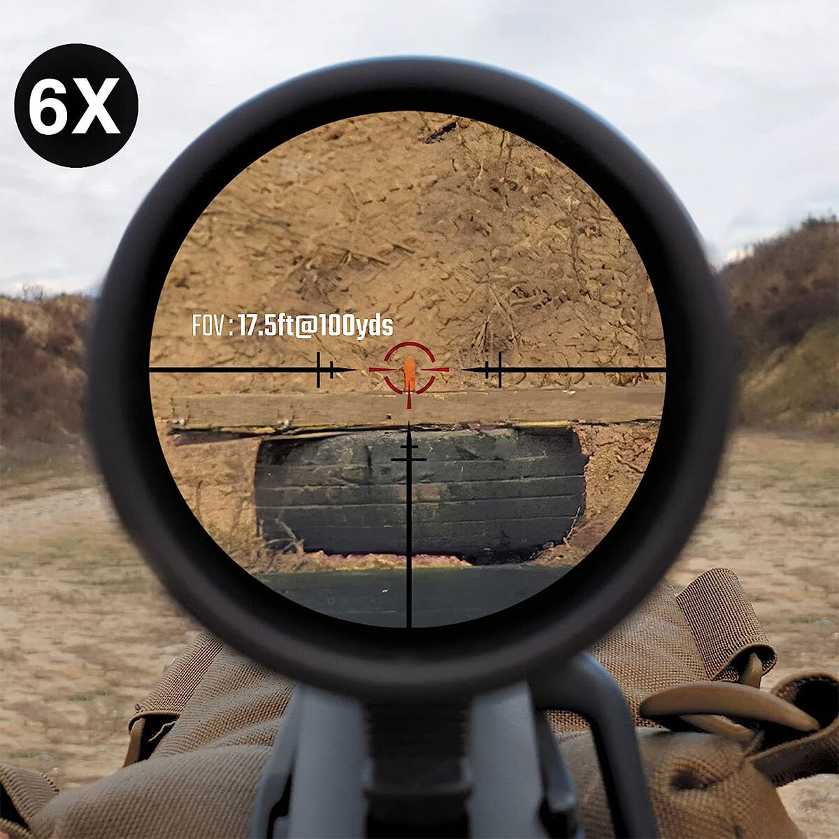 EZshoot 1-6X24 LPVO Rifle Rifle Scope R/G Illuminated Updated R16 MOA ...