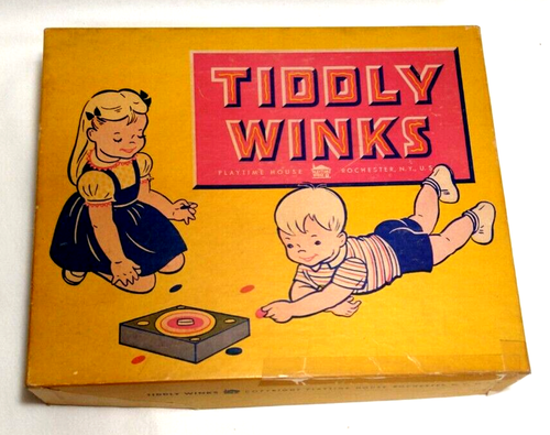 Vintage Tiddly Winks Game By Play House with Chips an Glass 1950's | eBay