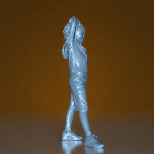 Children Figures Resin 3d printed Unpainted Child Diorama Model RR Kids ...