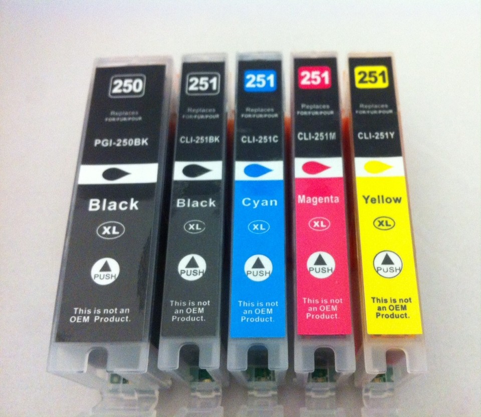 5PK PGI250 BK CLI251 XL Ink Cartridge for Canon Pixma MX922 MX722 ...