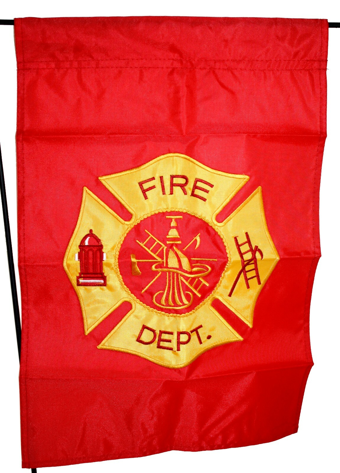 Fire Department Embroidered Garden 12"x18" Flag / Banner | eBay