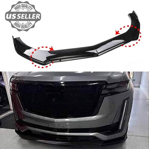 Gloss Front Bumper Lip Splitter Spoiler Diffuser For Cadillac Escalade ...