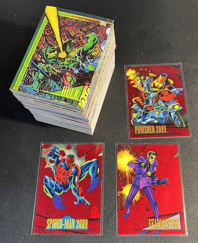 1993 SKYBOX MARVEL UNIVERSE COMPLETE BASE SET 180 CARD LOT+3 Red Foil ...