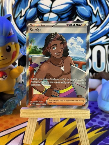Pokemon Surfer Full Art English Surging Sparks New CARD IN HAND Pack ...