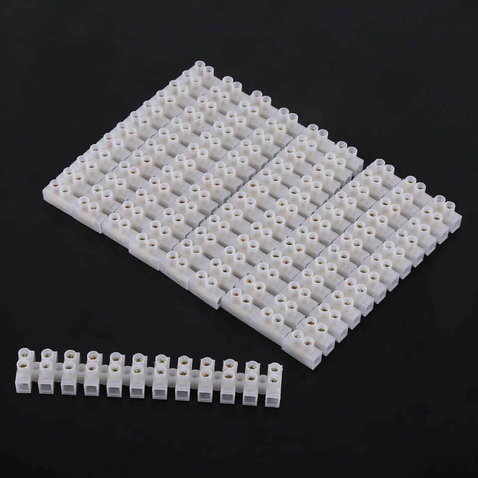 360V 10A Dual Row Screw Terminals Electric Barrier 12-terminal Strip ...